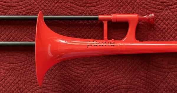 pBone Plastic Trombone - Red | Trumpet Lessons Online - Purtle.com